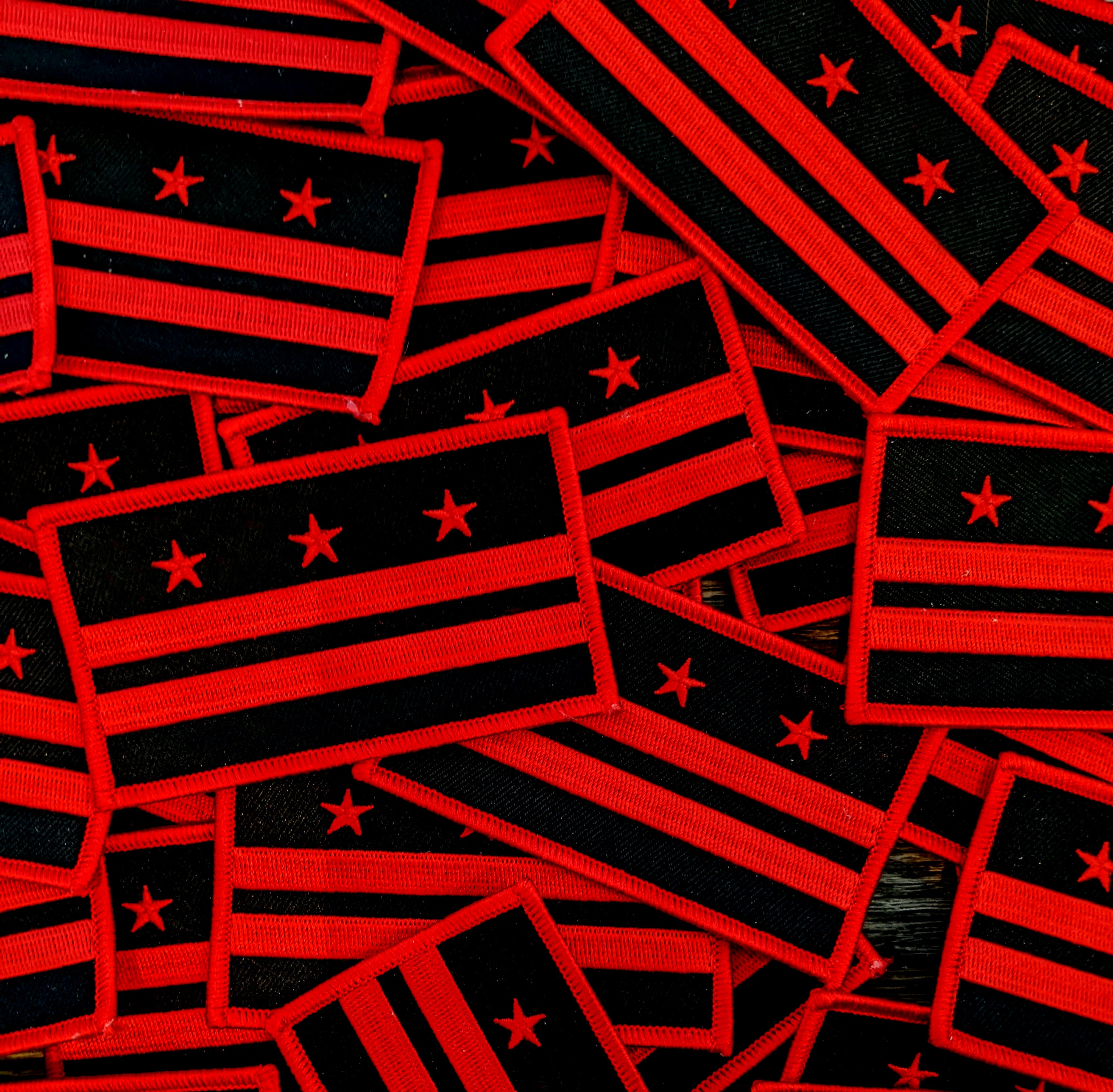 Washington DC Flag Patch Black & Red Version – Sneekis